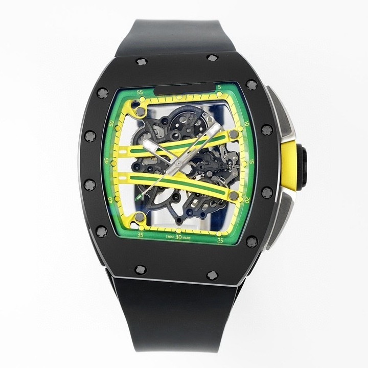 1:1 2025Style Richard Mille Black and White Ceramic Hollow out See ...