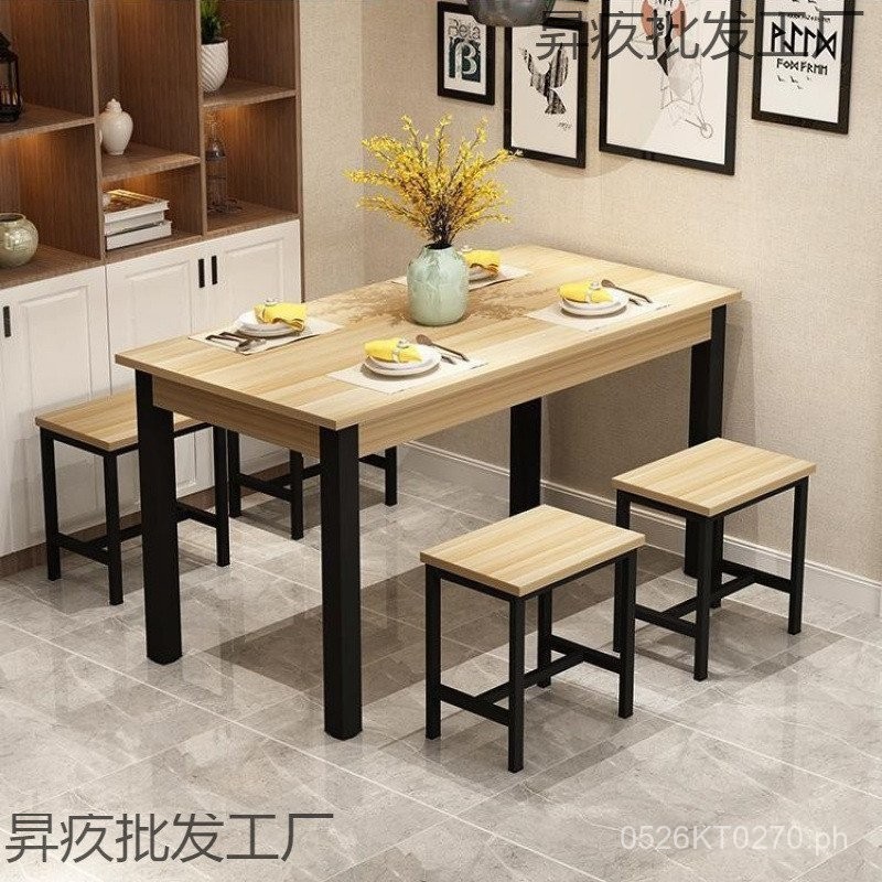 Canteen Snack Shop Simple Table and Chair Set Dining Table Chair Small ...