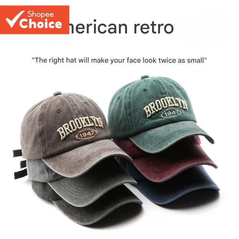 Retro Washed Denim Baseball Cap - Unisex Adjustable Fit Vintage Design ...