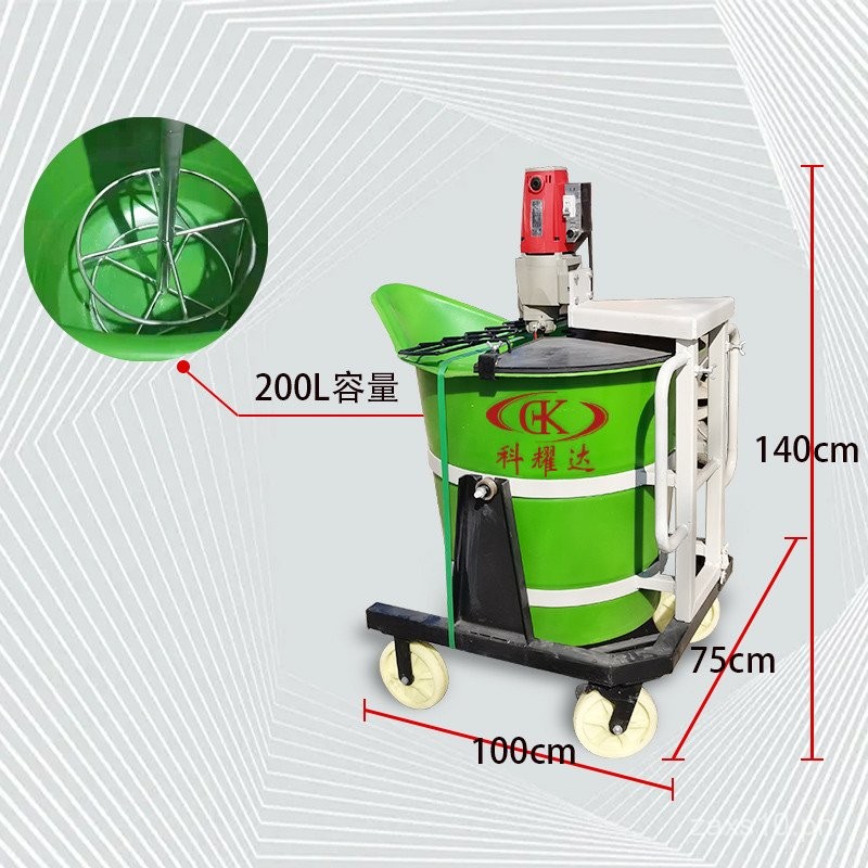 Plaster Self-Leveling Mixing Bucket Duckbill Plastic Mixer Two-Phase ...