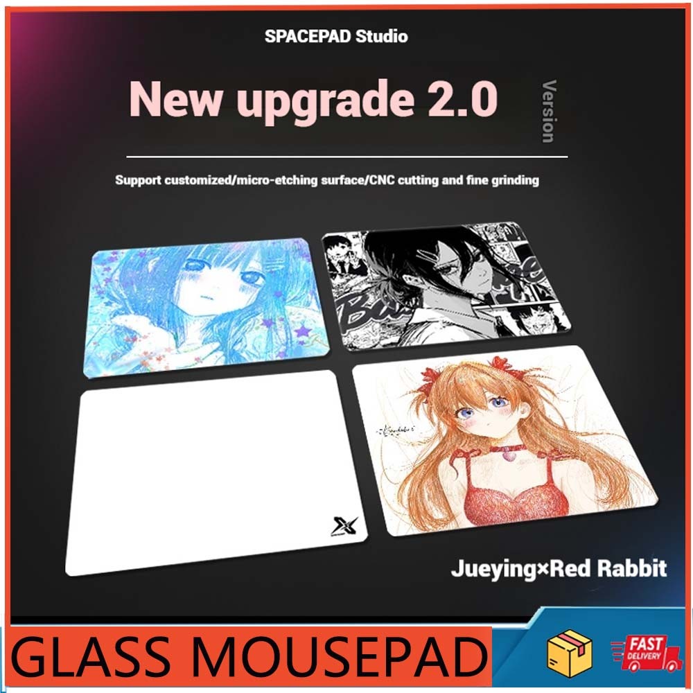 Spacepad Ultimate Shadow Red Rabbit 2.0 FPS Gaming Esports Tempered ...