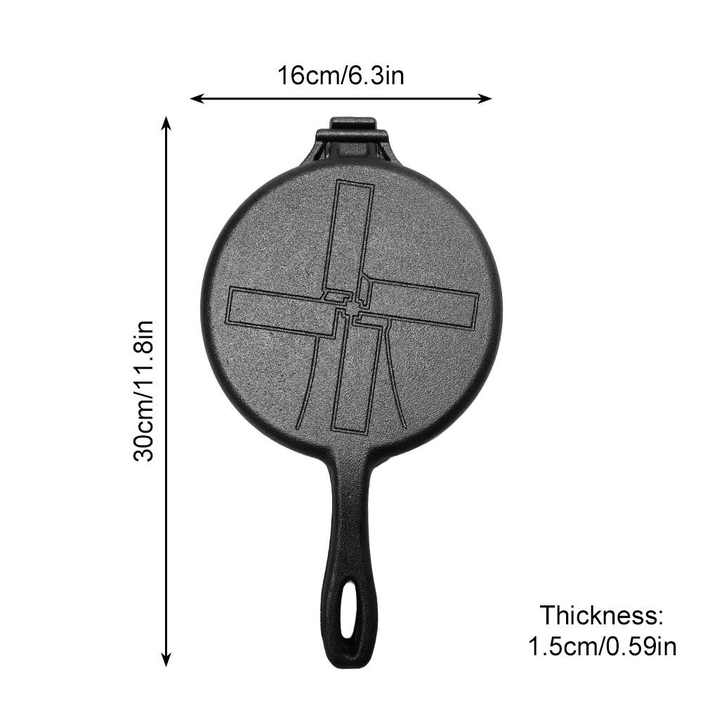 Round Shape Waffle Maker Non-stick Double Side Waffle Cake Mold Pot ...