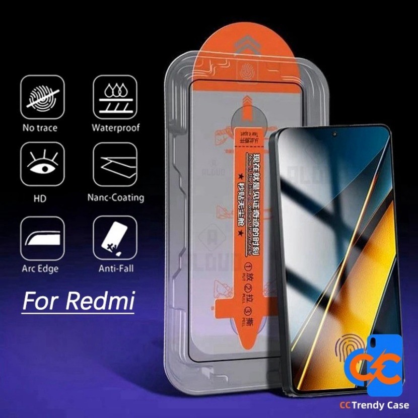 99% Dustproof Tempered Glass For Redmi 13 14C A3 A4 9A 9C 9T Note 11s ...