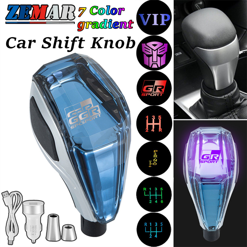 Toyota GR Car Crystal Handles Gear Shift Knob Glowing Gear Lever ...