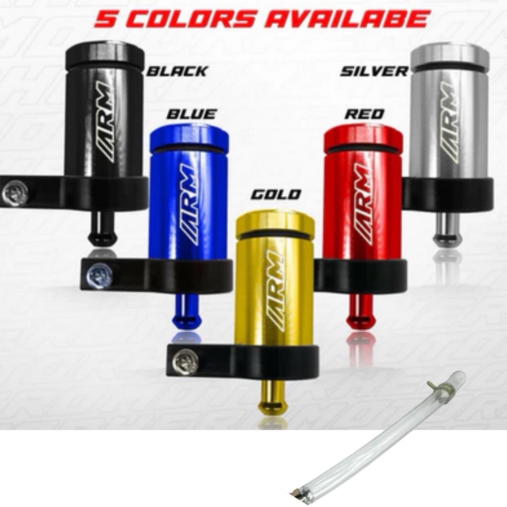 ARM Aluminum Brake Fluid Tank With transparent hose Set CNC Universal ...