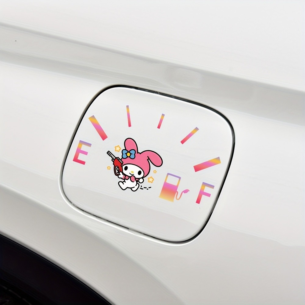 For Hello Kitty KUROMI My Melody Cinnamoroll Vinyl Car Fuel Cap Sticker ...
