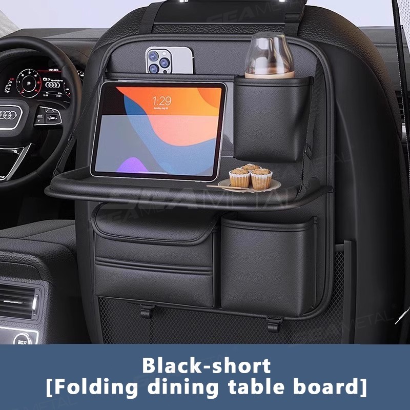 Car Seat Back Storage Bag with Foldable Tray 8 In 1 Backseat Organizer ...