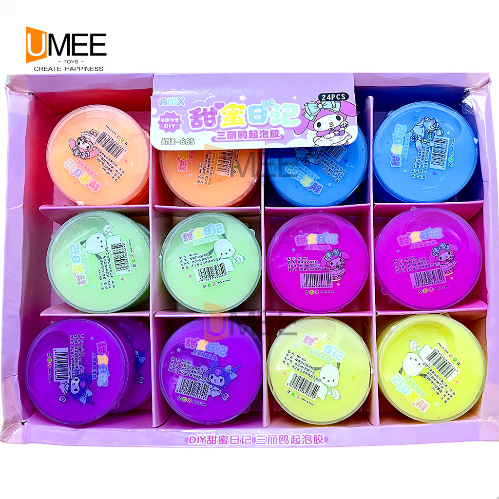 24Pcs Party Gift Fragrance Slime w/Box Character Pad for Party Gift ...