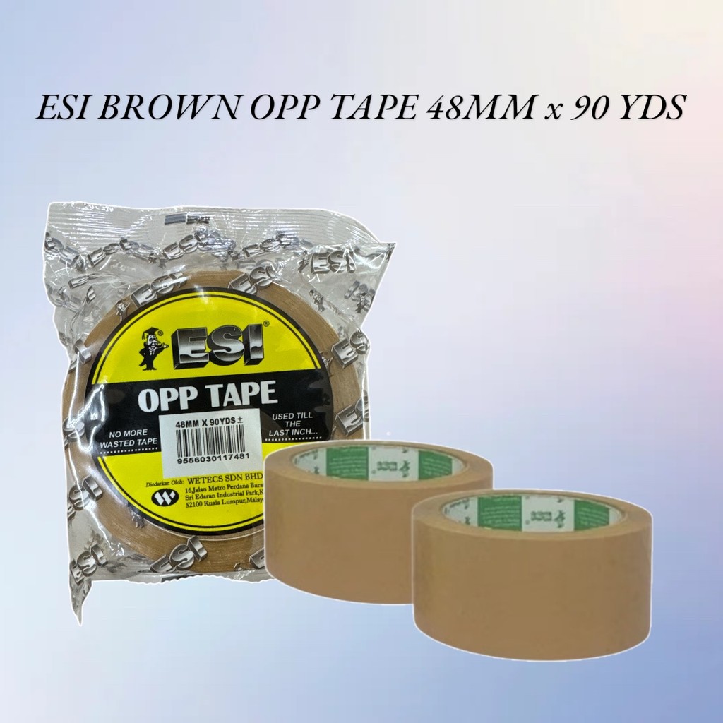 ESI BROWN OPP TAPE 48MM x 90 Yards (1pc) | Shopee Philippines
