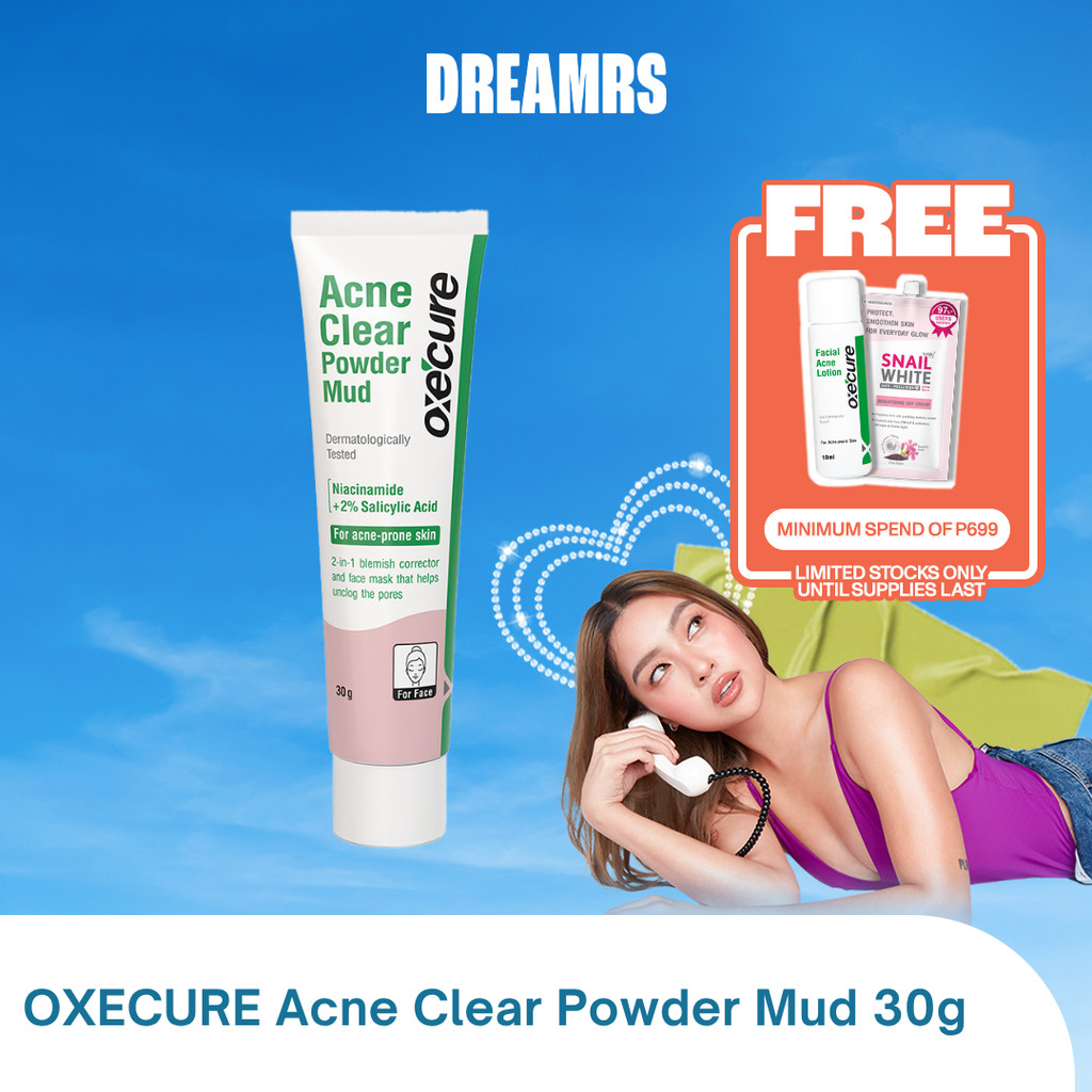 OXECURE Acne Clear Powder Mud 30g (DREAMRS) | Shopee Philippines