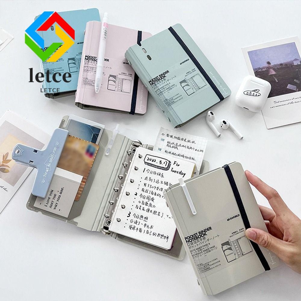 LETCE Ring Binder Notepad, Morandi Color A7 Loose-leaf Notebook ...