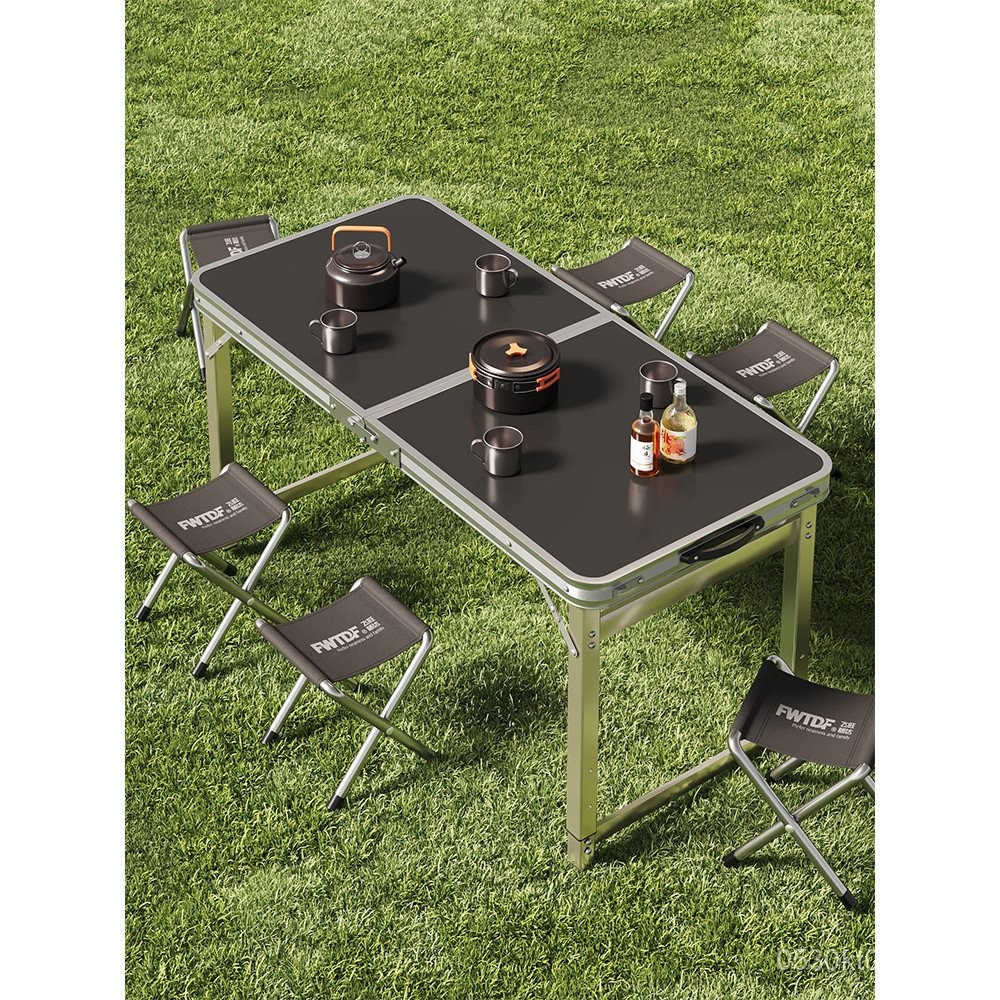 Square Table Portable Folding Outdoor Night Market Table Camping Table ...
