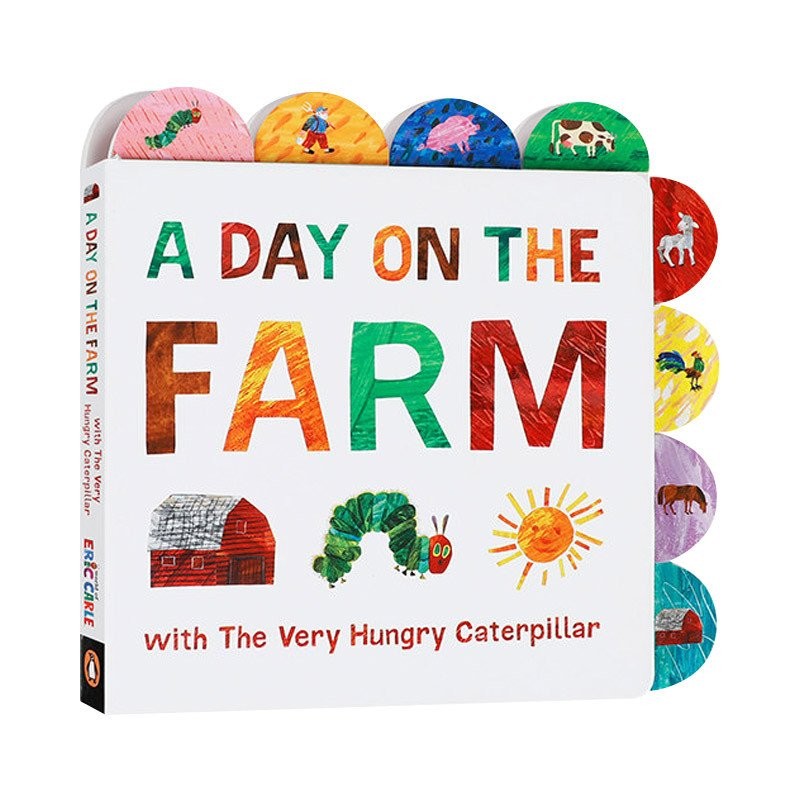 Eric Carle Board Book Flip Book English Original A Day on the Farm with ...