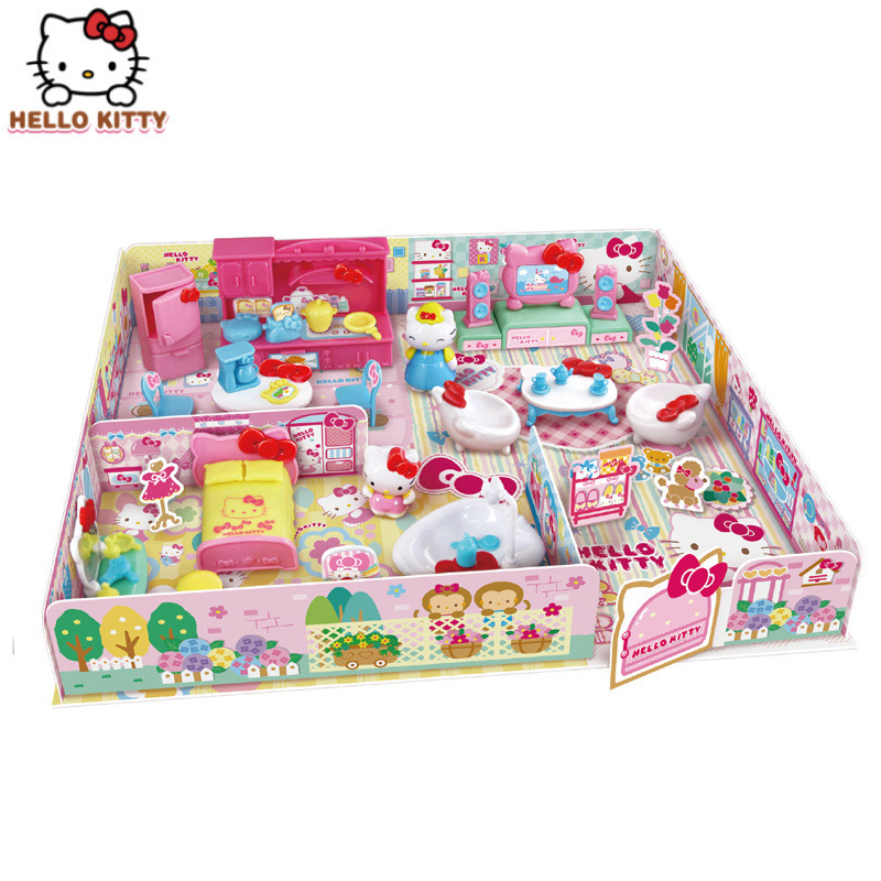 HELLOKITTY Tiju Set Girl's Toy Hello KT Children's Pretend Play Scene ...