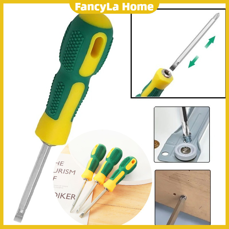 Dual Purpose Screwdriver Inch Magnetic Screw Driver Rubber Handle ...
