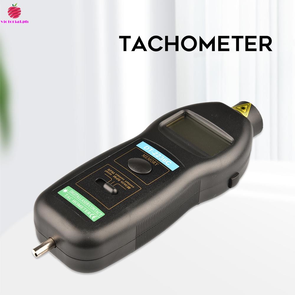 2 in 1 Digital Speed Tachometer Contact and Non-contact Speed Detector ...