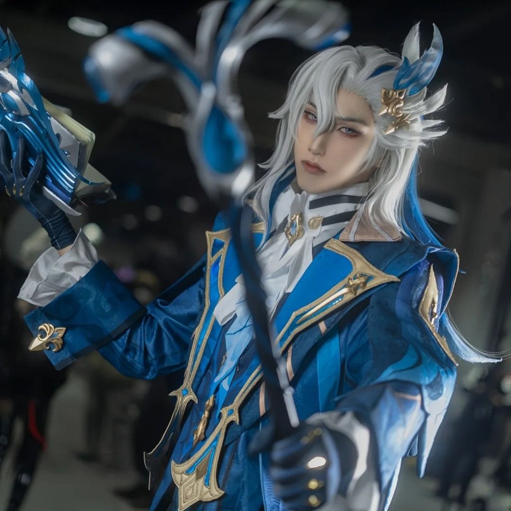 Yuanshen cos Navilet Water Dragon King cosplay Fengdan Judge Full Set ...