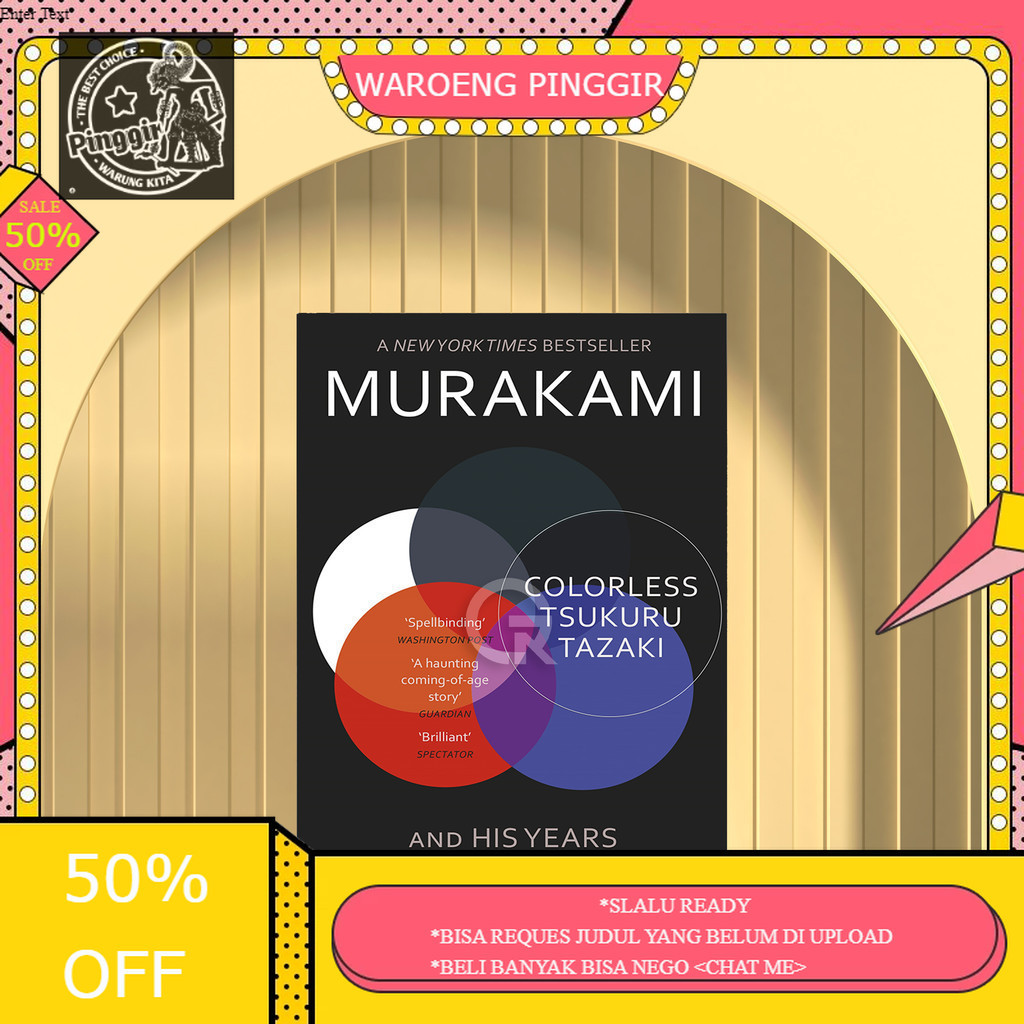 Colorless Book Tsukuru Tazaki and His Year Of Pilgrimage by Haruki ...