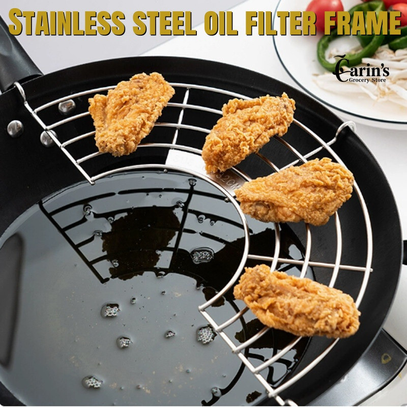 26/32cm Frying Oil Strainer Stainless Steel Strainer Steam Rack Oil ...