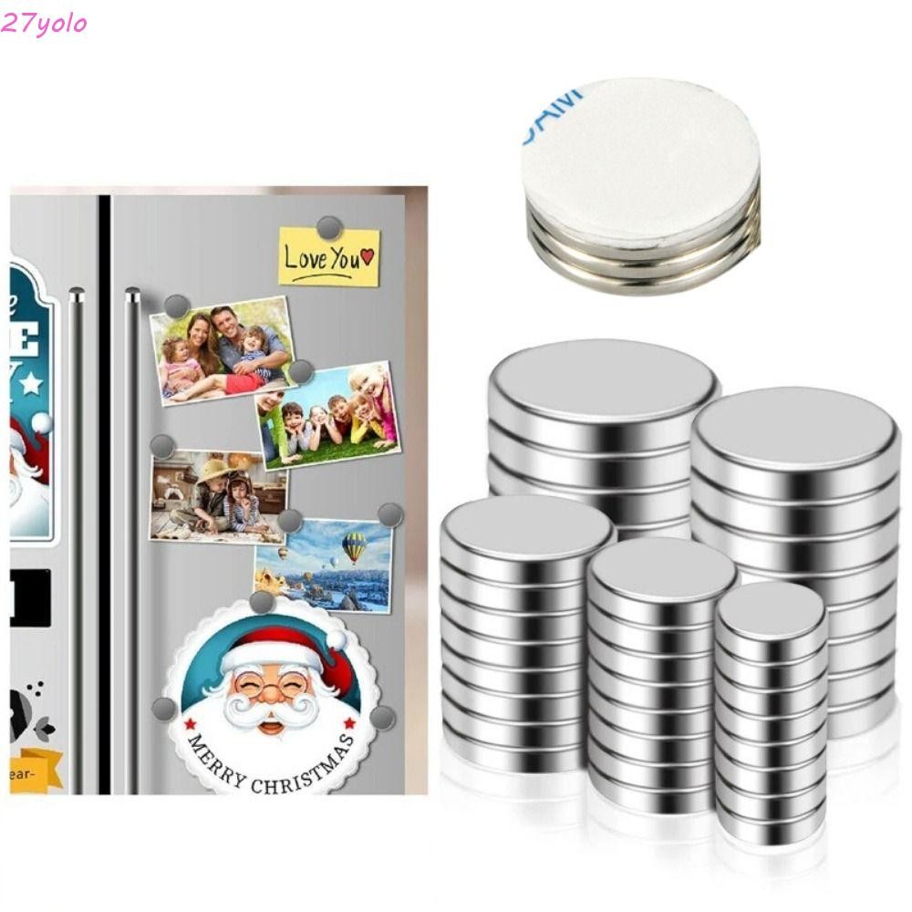 YOLO 5pcs Adhesive Magnet, Mini Round Sticky Magnets Disc, Neodymium ...