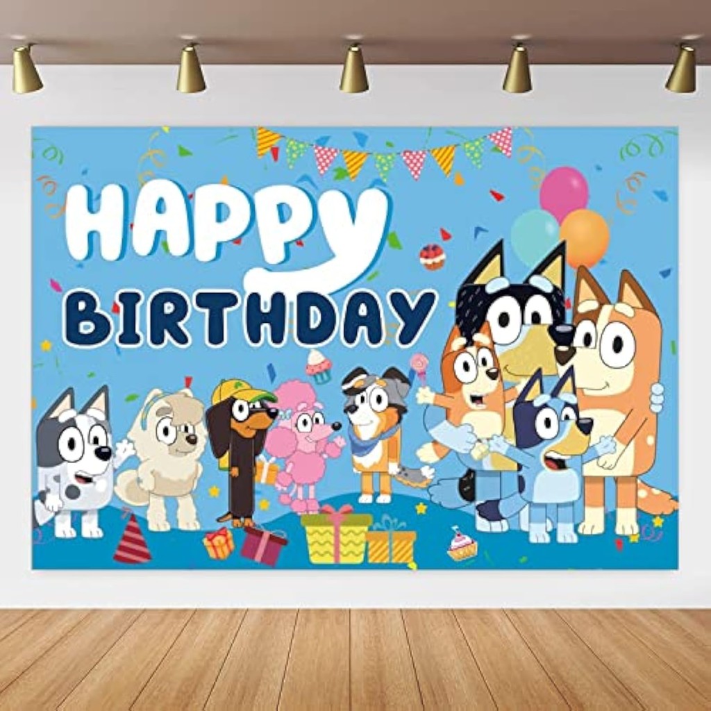 Bluey Dog Backdrop,Bluey Dog Themes Party Background Photo Booth Banner ...