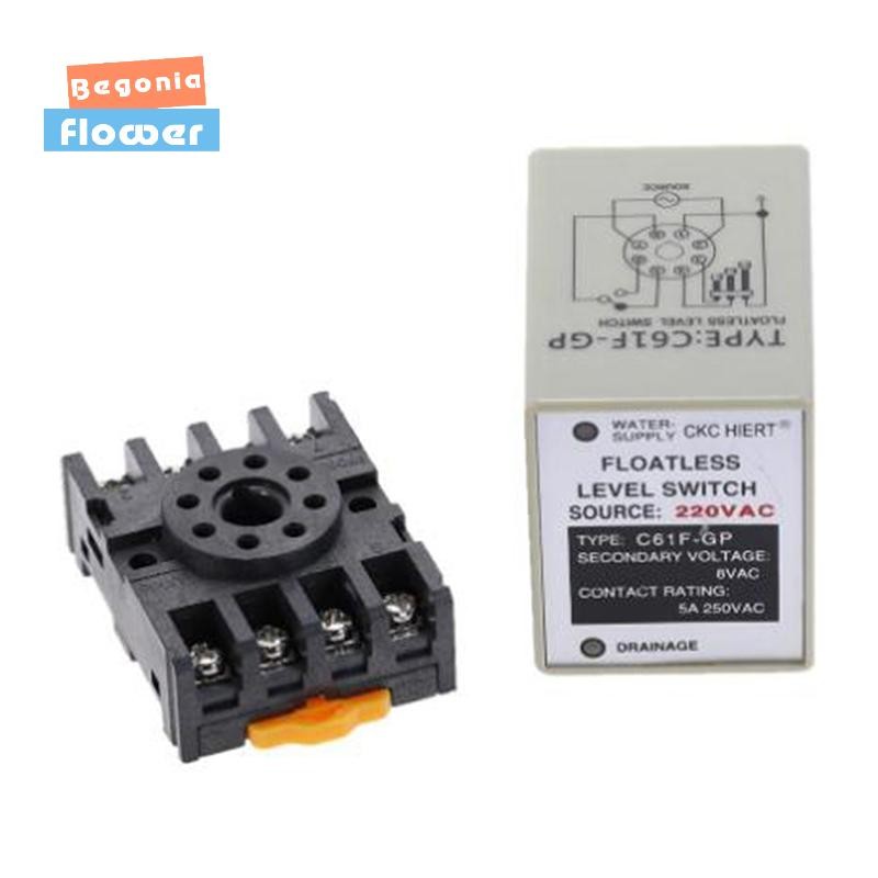 Begonia Flower C61F-GP AC220V Level Relay Floatless Level Switch Level Controller with Base Nice ...