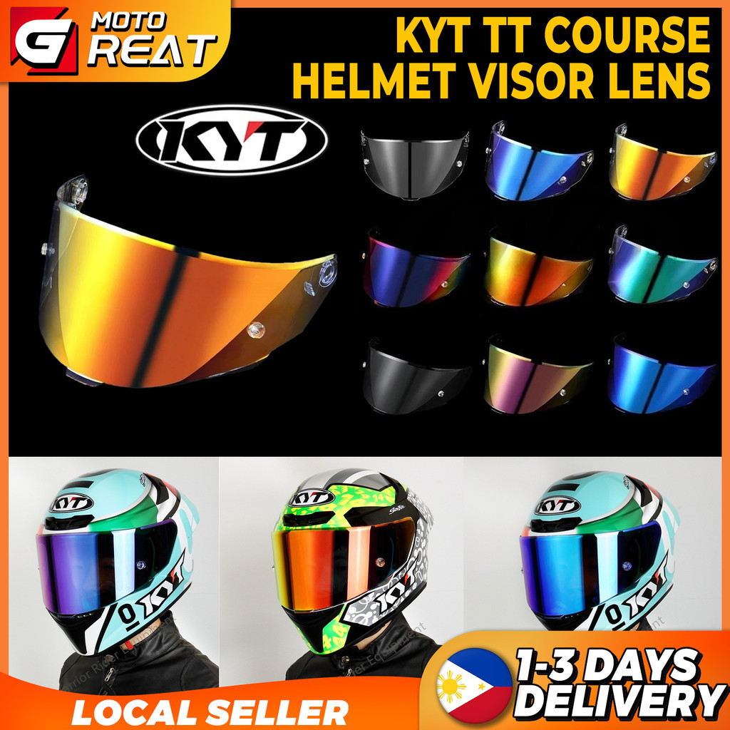 KYT TT Course Visor Lens Helmet Visor for KYT TT TTC Revo Lens Full ...