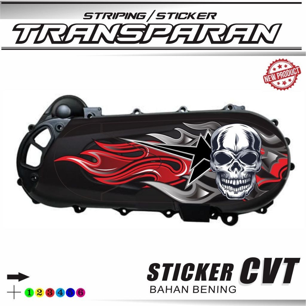 COOL STRIPING VARIATIONS STICKER CVT TUB TRANSPARENT UV CLEAR POLET ...