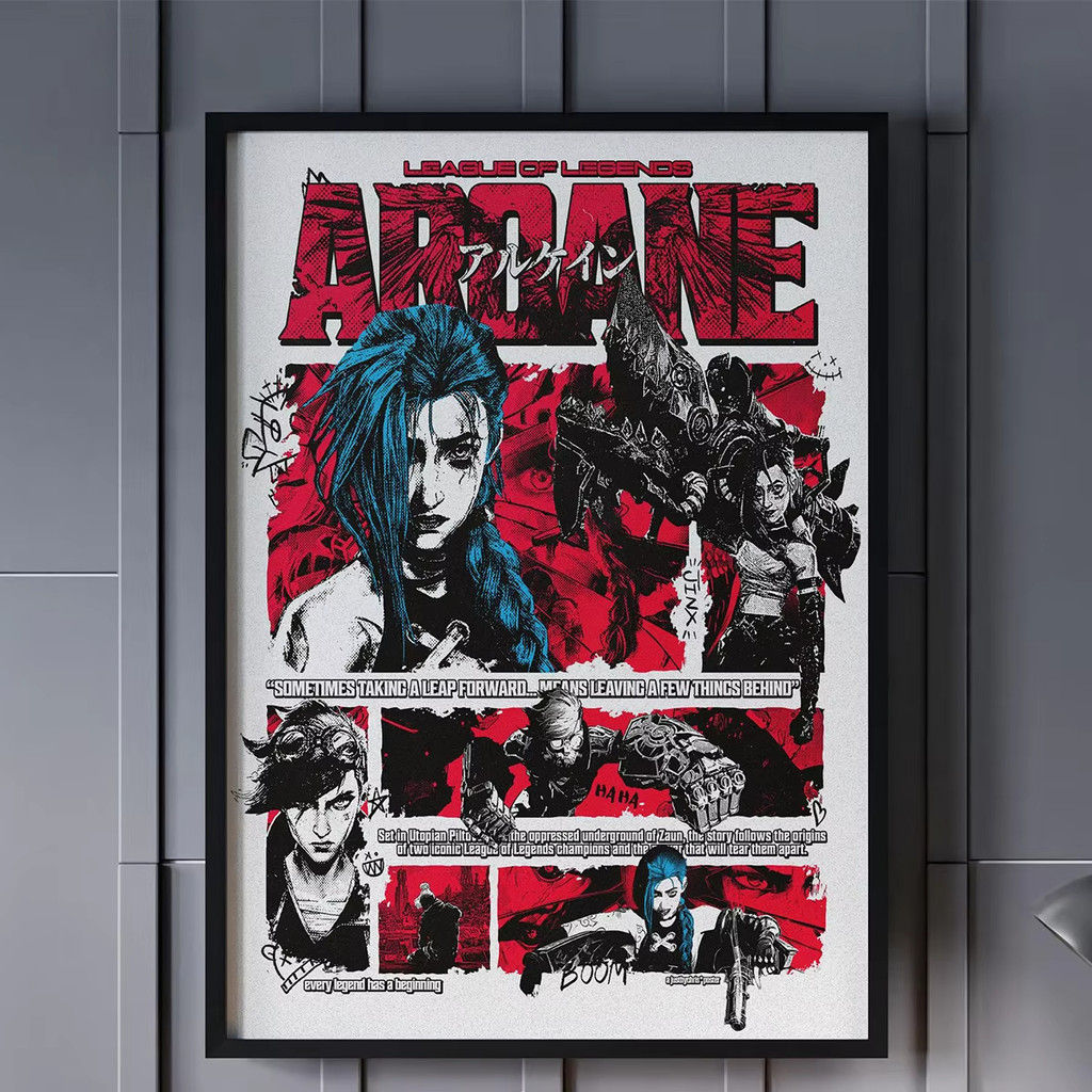Anime Arcane League of Legends Wall Art Prints Poster DIY Vintage Jinx ...