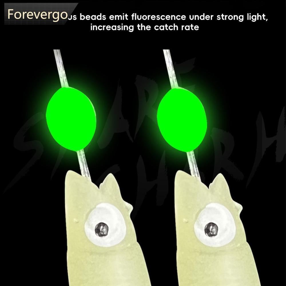 FOREVERGO 5PCS/String Dazzling Colored Silk Luminous Fish Head String ...