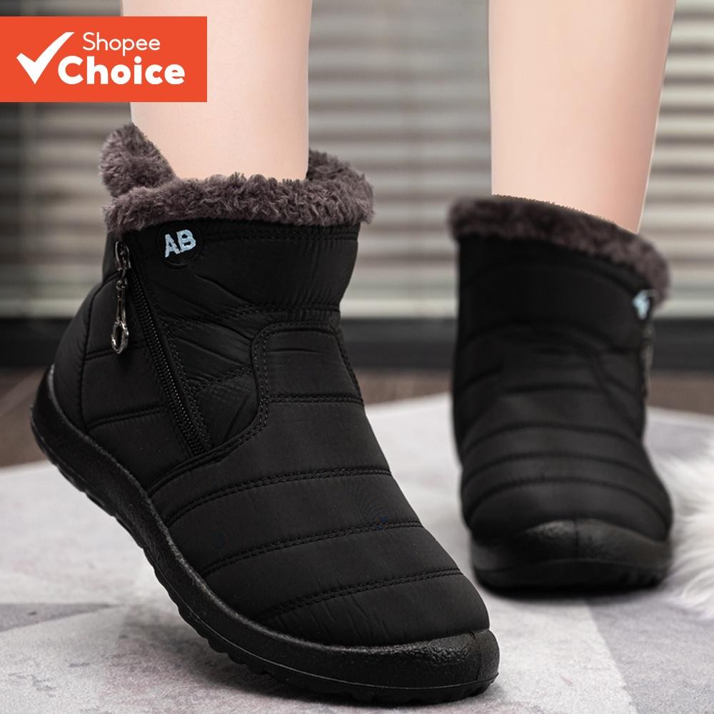 Women Boots Waterproof Snow Plush Winter Warm Ankle Boots Fashion Women ...