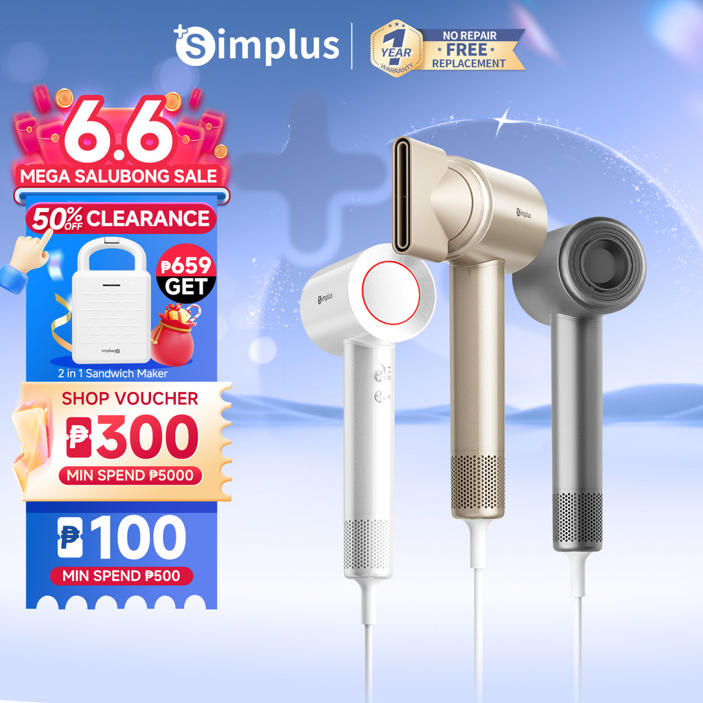 Simplus High Speed Hair Blower Dryer With 200 Million Negative Ions ...