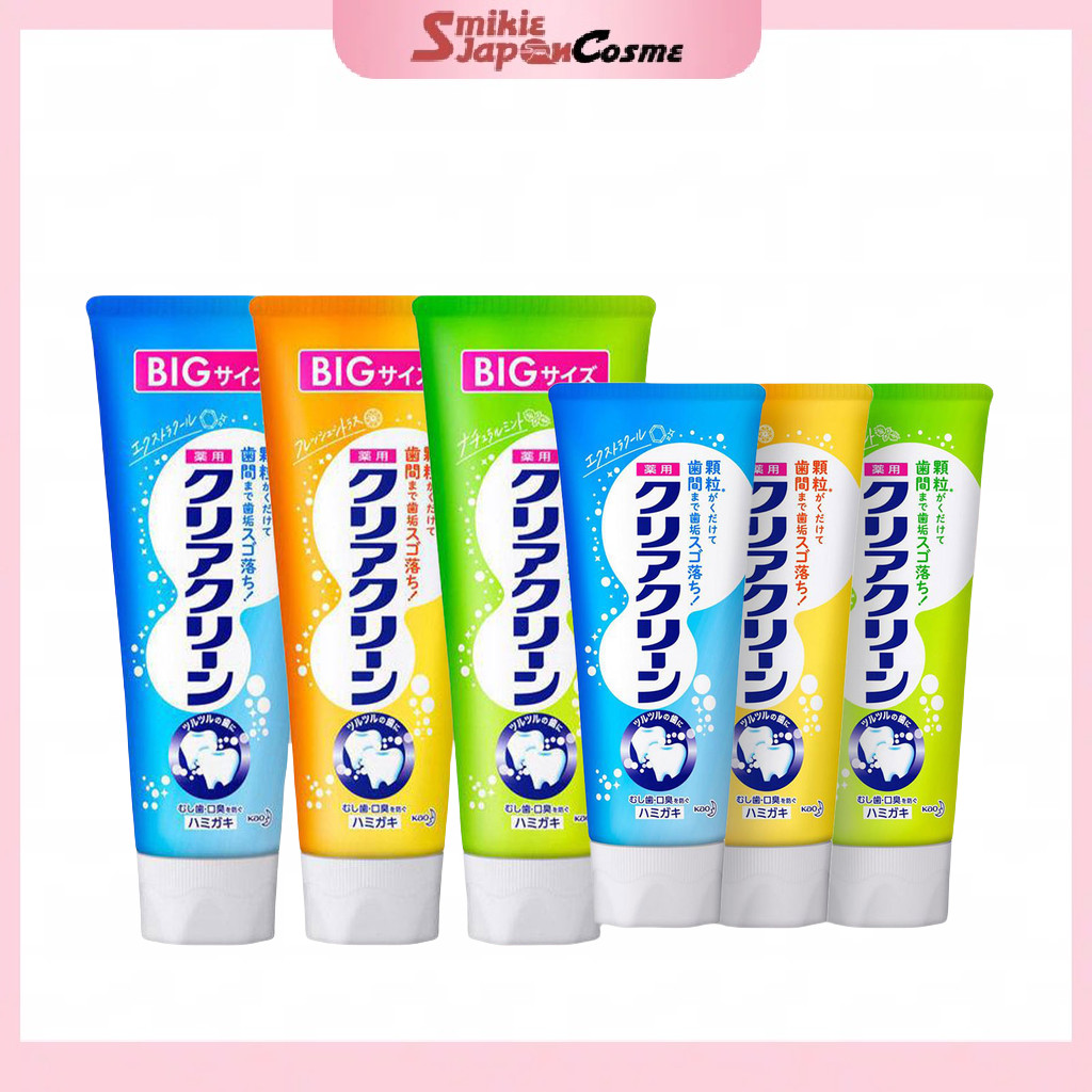 Kao Clear Clean Toothpaste Natural Mint 120g Extra Cool 120g Fresh Citrus 120g | Shopee Philippines