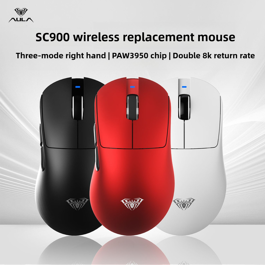 AULA SC900 Pro/Max Wireless Tri-mode Esports Mouse Dual 8K Lightweight PAW3395 for Computer ...