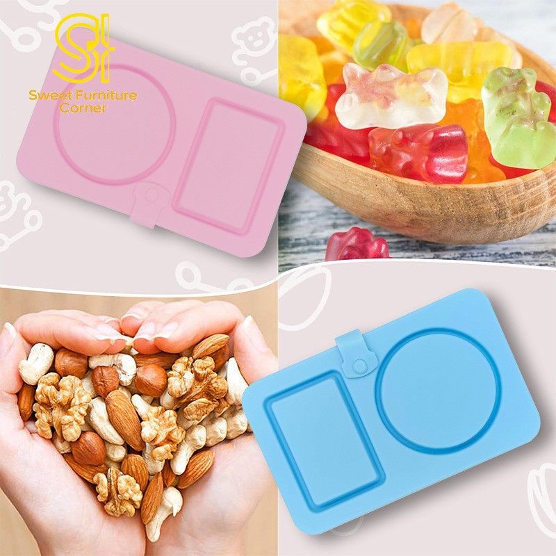 New Silicone Double Compartment Seasoning Box Sauce Box Portable ...