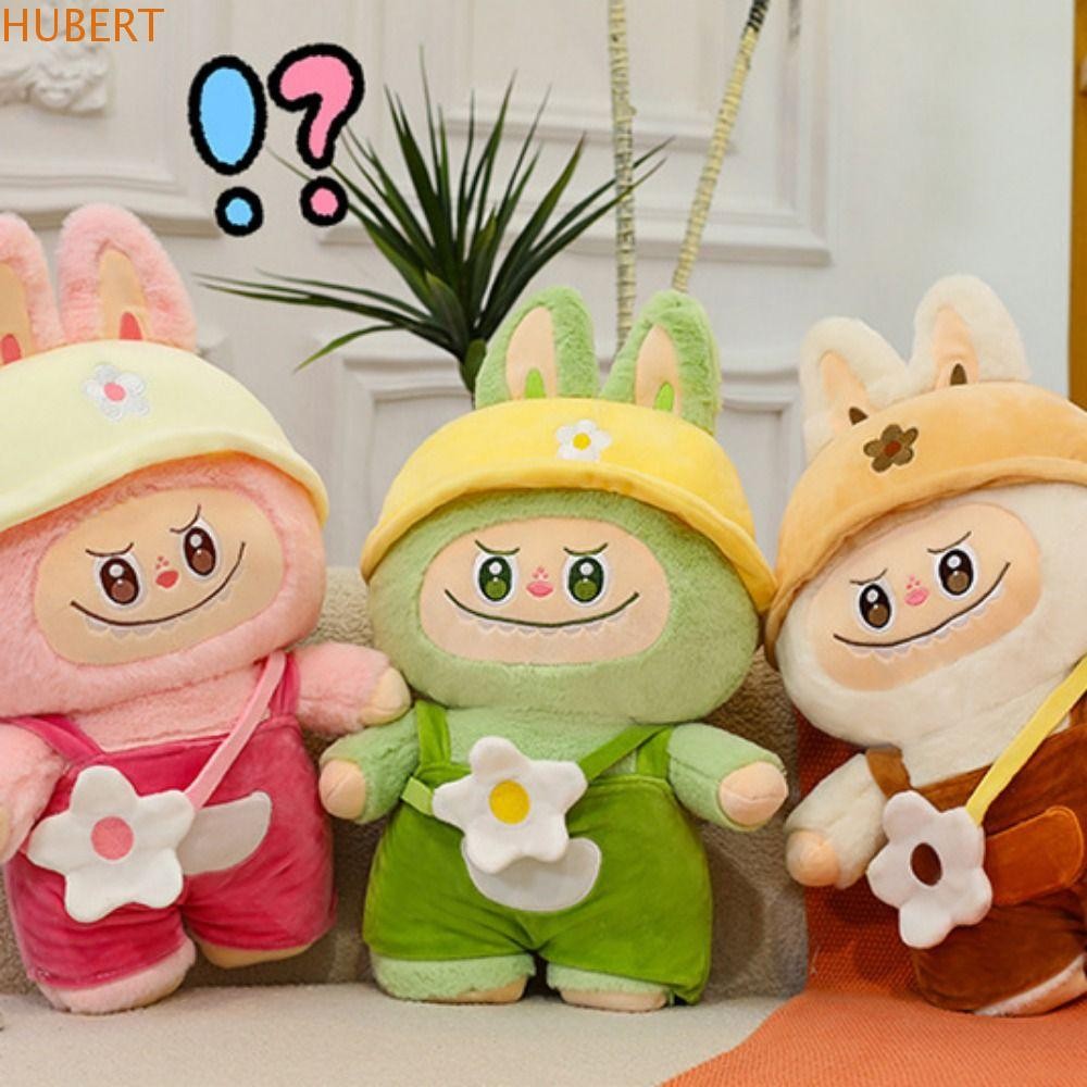 HUBERT Labubu Plush Stuffed Doll, Big Eye Backpack Flower Labubu Time ...