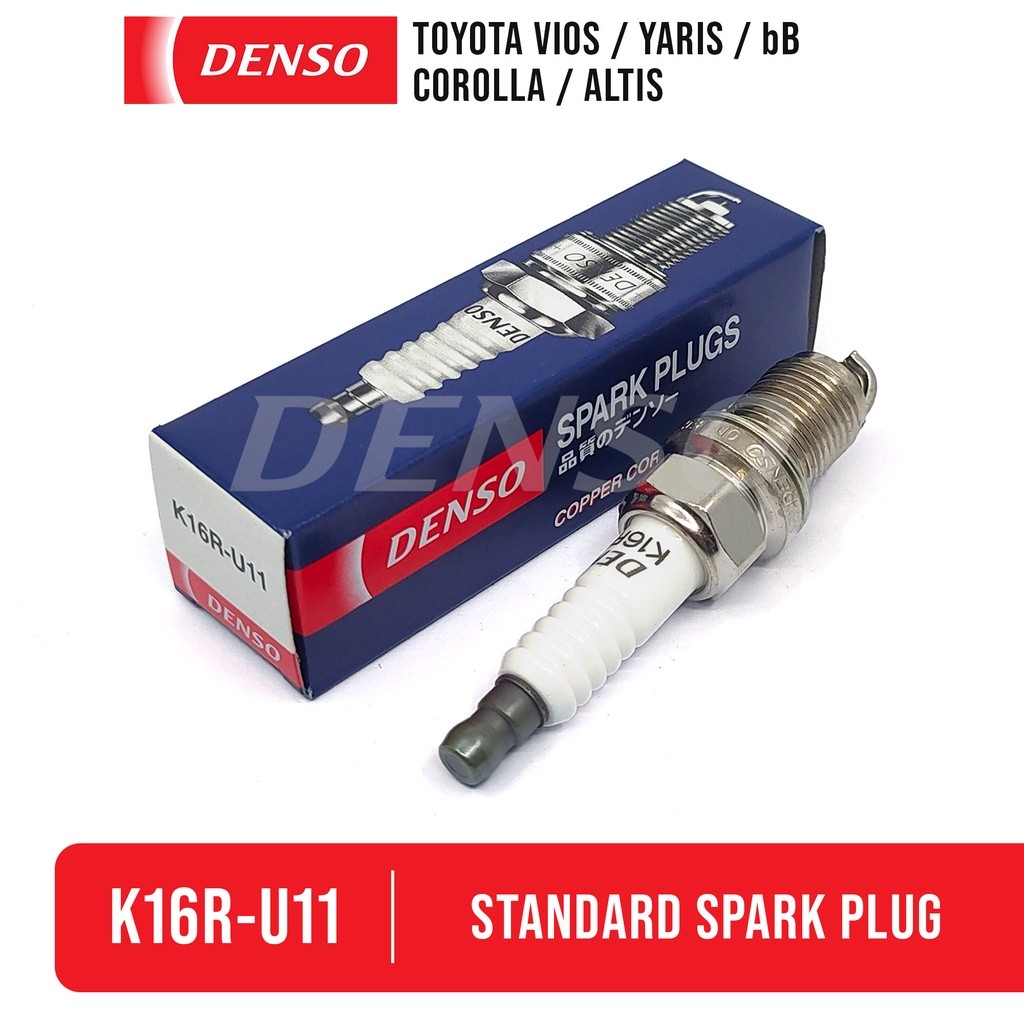 Denso K16R-U11 Spark plug for Toyota Vios 1.3 1.5 / Corolla / Altis ...