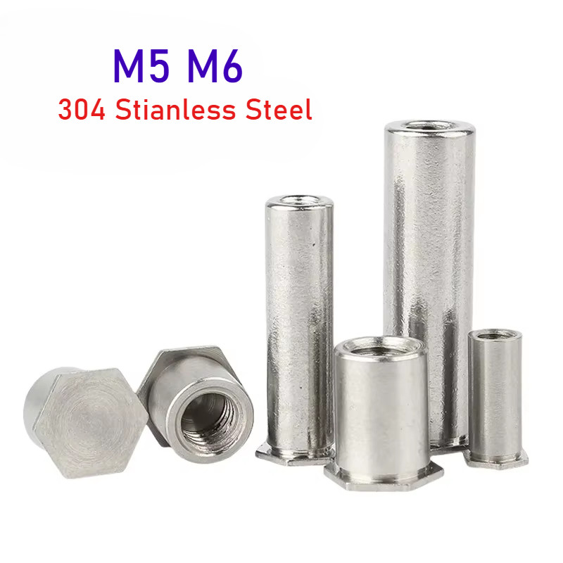 M5 M6 304 Stainless Steel PEM Hexagon Head Blind Hole Pressure Riveting ...