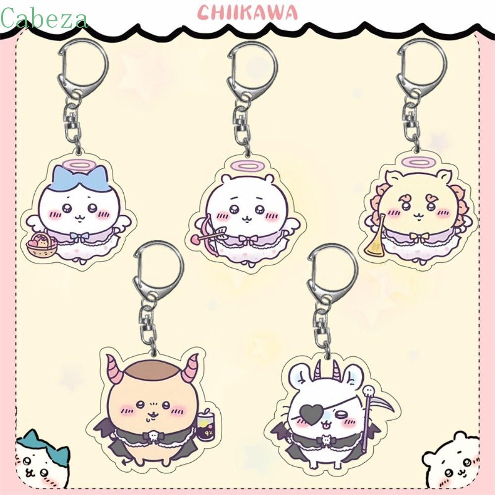 CABEZA Anime Chiikawa Keychain, Momonga Rakko Chiikawa Pendant, Cute ...