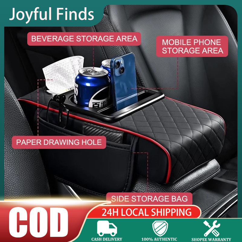 Universal car armrest box central heightened storage box multi-function ...