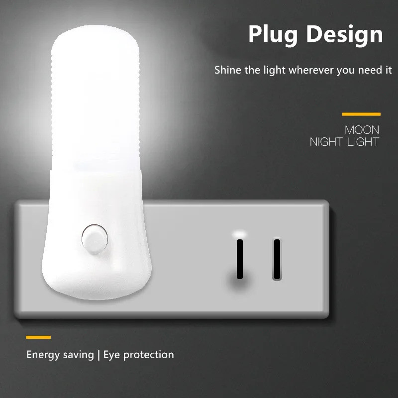 Mini LED Night Light US Plug in Dusk to Dawn Wall Nights Lamp for ...