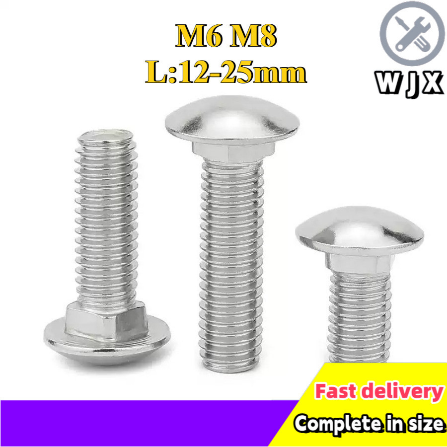 Galvanized M6 M8 Coach bolt，Carriage bolt，Bumper Bolt pang-kabinet na ...