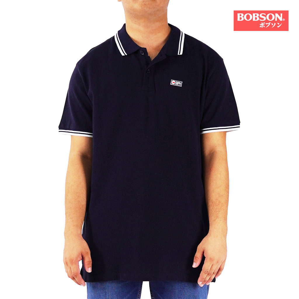 Bobson Japanese Men's Basic Collared Shirt Slim Fit 175914-U (Navy) | Shopee Philippines
