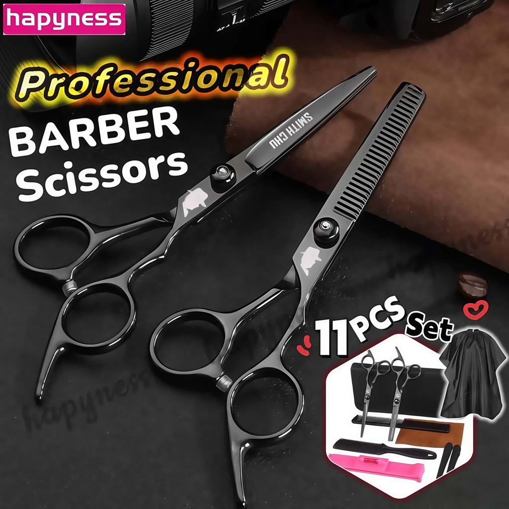 Professional Barber Scissor Set Includes Straight & Thinning Shears for ...
