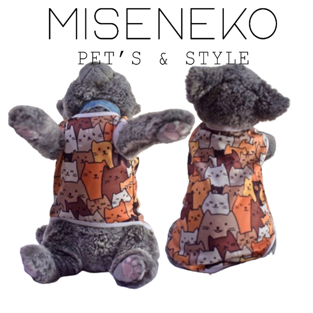 Cute Cat Clothes with Brown Cartoon Cat Model Pattern for Men, Women ...