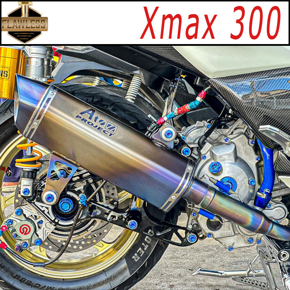 FLAWLESSTI Yamaha Xmax 300 2017-2025 Gr5 Titanium Bolts Brake Disc ...