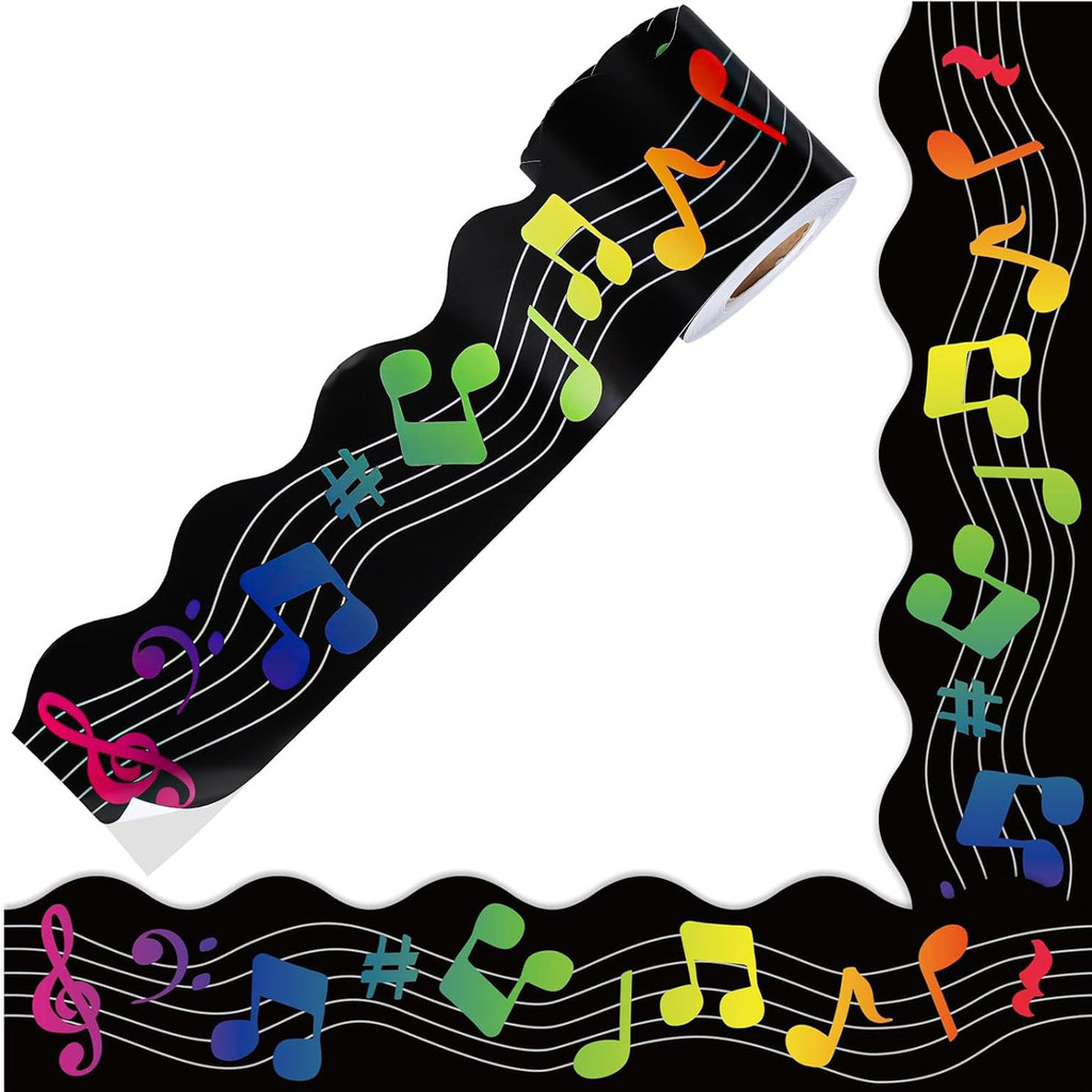 1 Roll 5M Music Border Musical Notes Trim Bulletin Boards Classroom ...