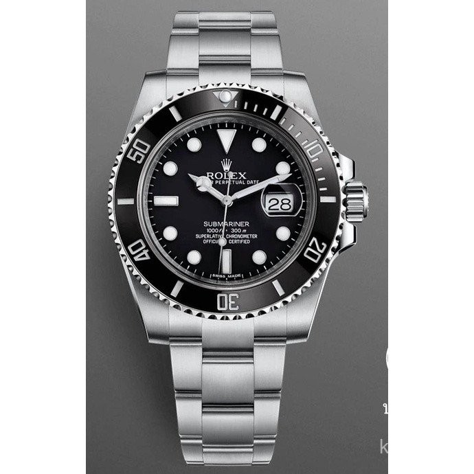 ROLEX_OYSTER_PERPETUAL DATE SUBMARINER AUTOMATIC MEN WRIST WATCH WITH ...