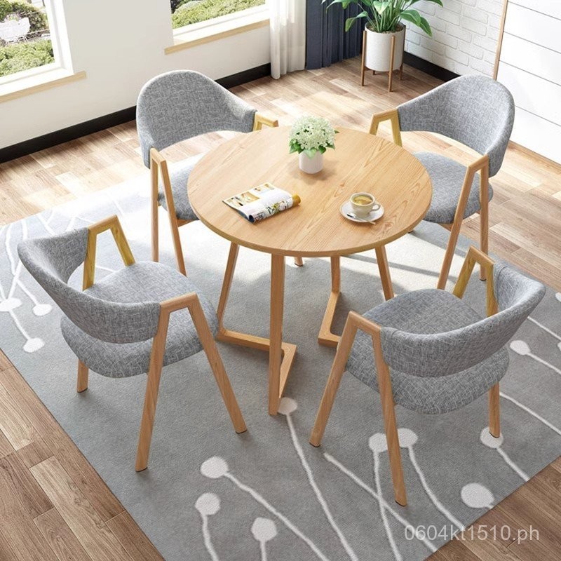 Commercial One Table Four Chairs Negotiation Small Round Table ...