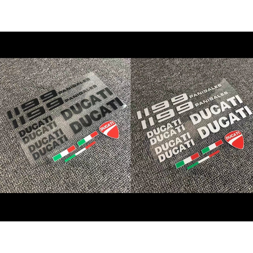 Color Motorcycle Reflective Sticker Ducati 1199 Logo Body Pedal Side ...